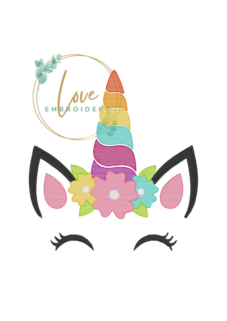 Unicorn Embroidery Design, Instant Download 4x4 5x7 6x10 - Etsy