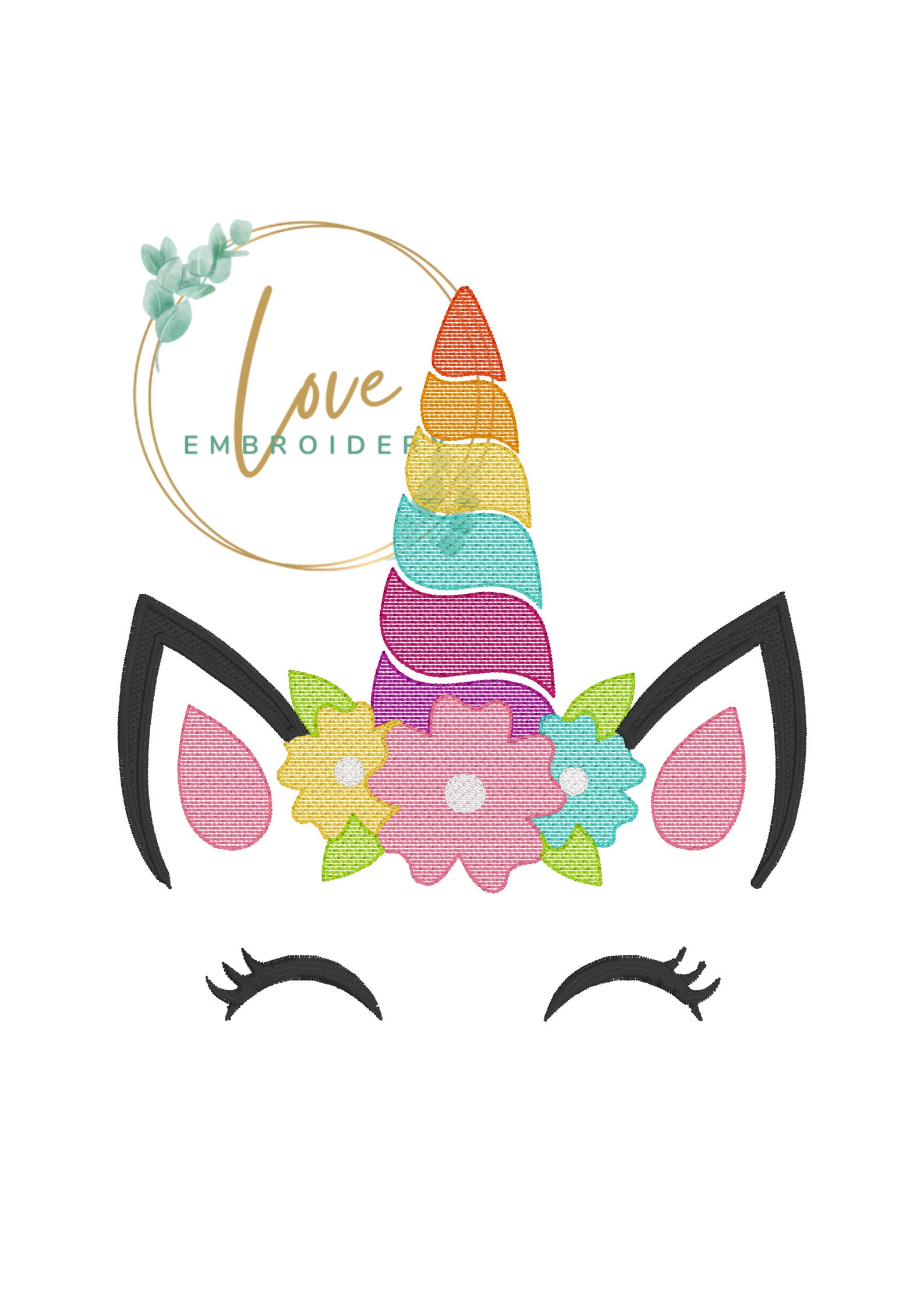 Unicorn Embroidery Design, Instant Download 4x4 5x7 6x10 - Etsy