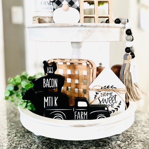 Farmhouse Tiered Tray - Etsy