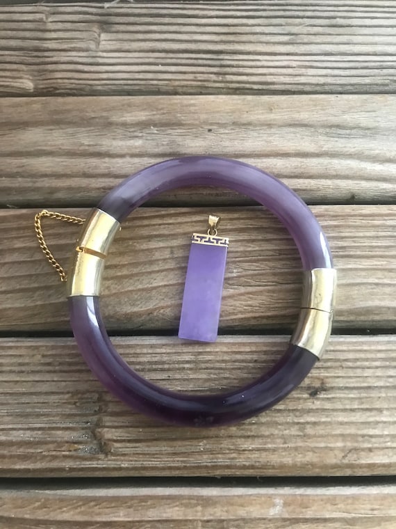 Purple jade bangle - Gem