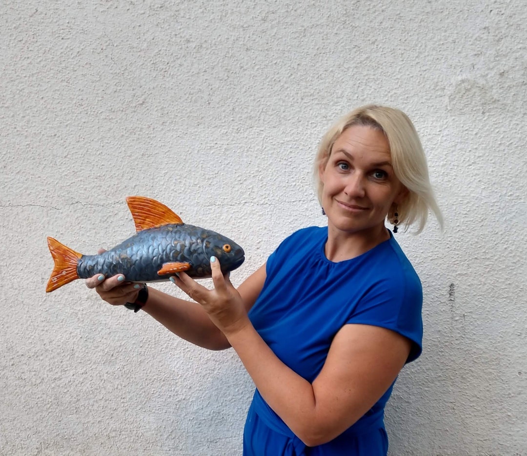 Ceramic Fish Ceramic Sculpture Handmade Fish's Figure Gift for Her for ...