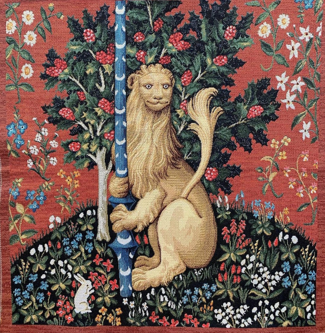 Medieval Style Tapestry for Framing "leo "18*18 (43cm*43cm)-jacquard ...