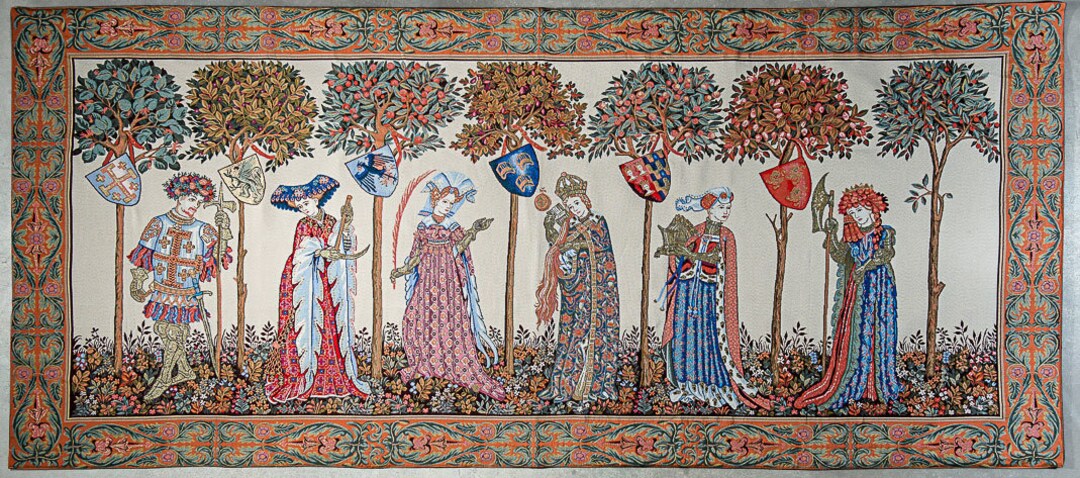 Medieval Style Tapestry Wall Hanging "the La Manta" 54*102 (138 Cm *260 ...
