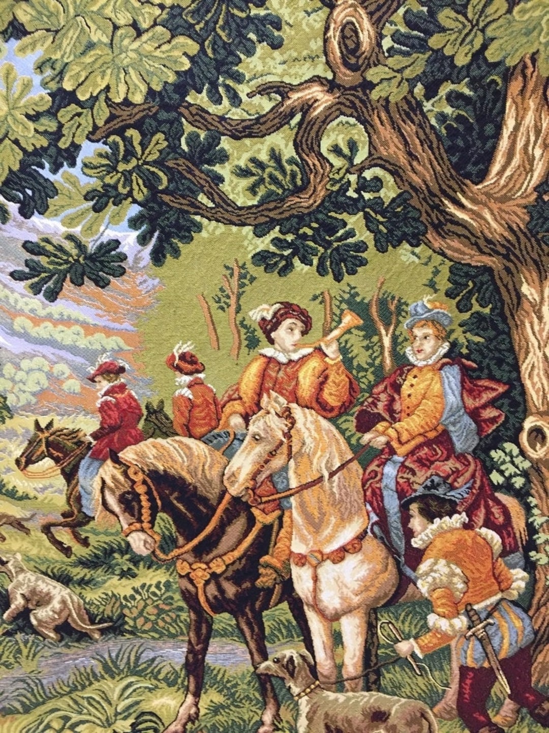 Baroque Style Tapestry Wall Hanging "royal Deer Hunt"55*70(139*178cm ...