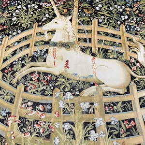 Medieval Unicorn Tapestry: Jacquard Woven Wall Hanging (40x51) 100*130 ...