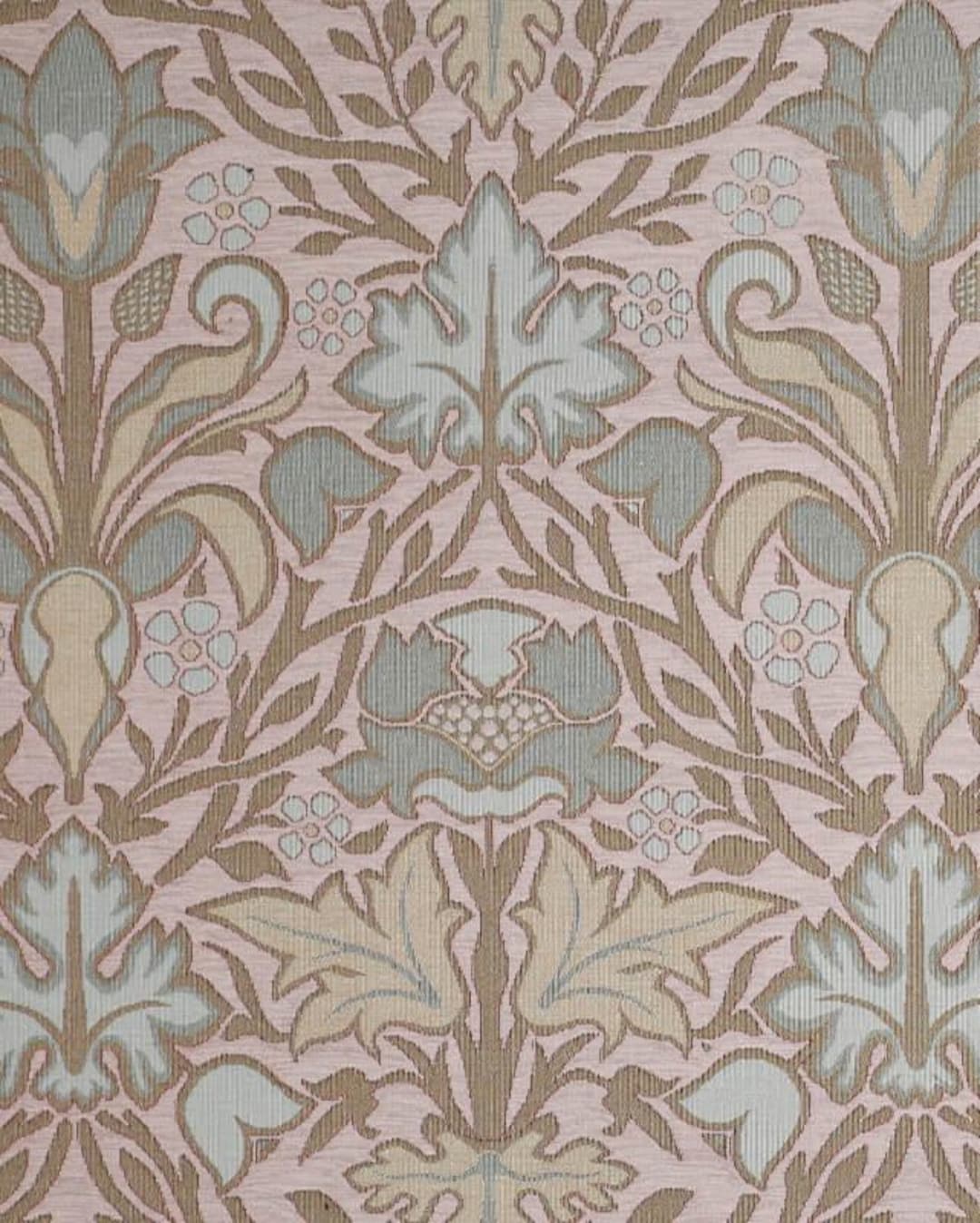 William Morris Style Tapestry Fabric: Chenille Sherwood 3 Jacquard ...