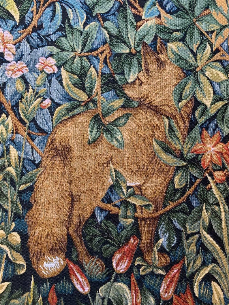William Morris Fox Tapestry for Framing: Medieval Jacquard Woven Decor ...