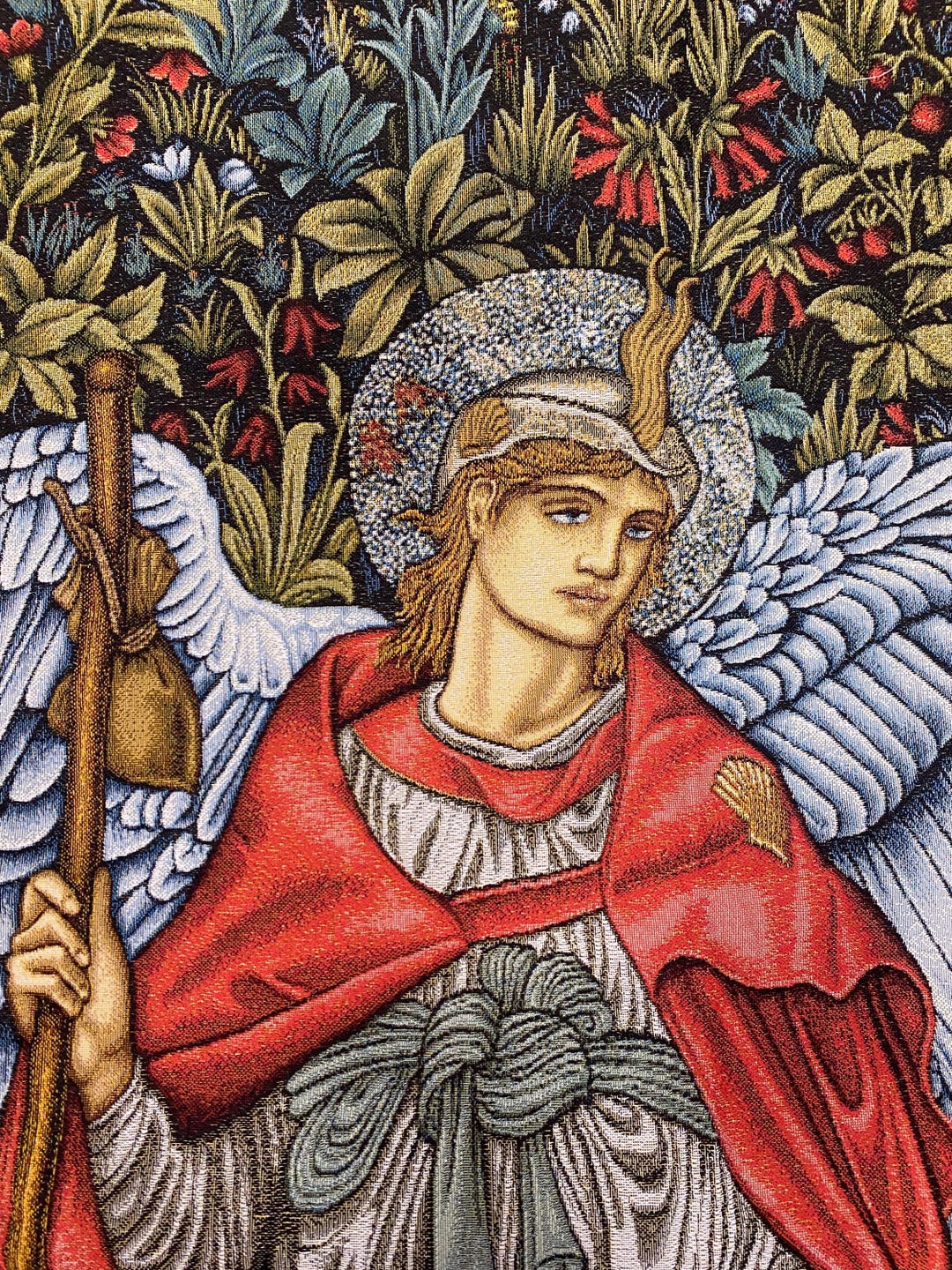 William Morris Style Angel Tapestry: Jacquard Woven Medieval Art (26x62 ...