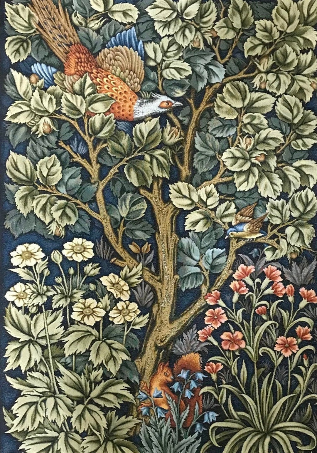 William Morris Tapestry: Magic Tree, Medieval Style Jacquard Wall ...