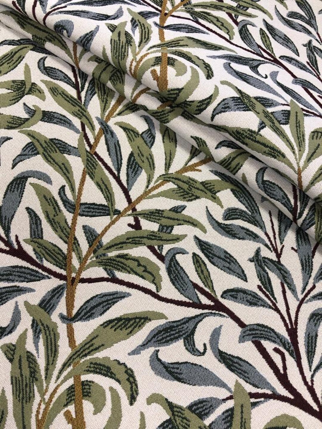 Tapestry Fabric William Morris Style "willow"-jacquard Woven-upholstery ...