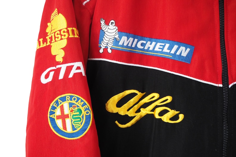 Vintage ALFA ROMEO Racing Team Jacket Full Zip Size S - Etsy