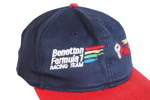 Vintage BENETTON Formula 1 Racing Team Cap big logo n… - Gem