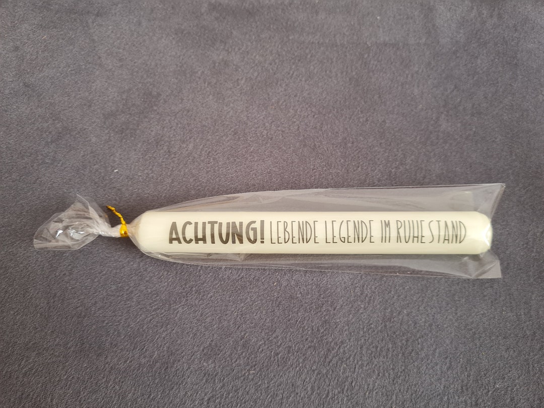 Attention Living Legend in Retirement Taper Candle - Etsy