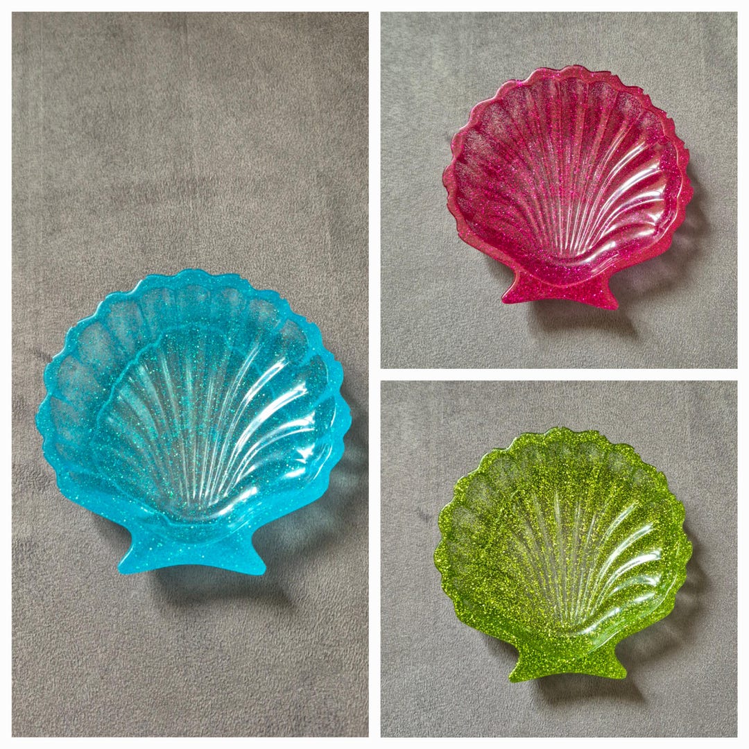 Shell Made of Epoxy Resin for Jewelry Etc. in Various Glitter Colors - Etsy