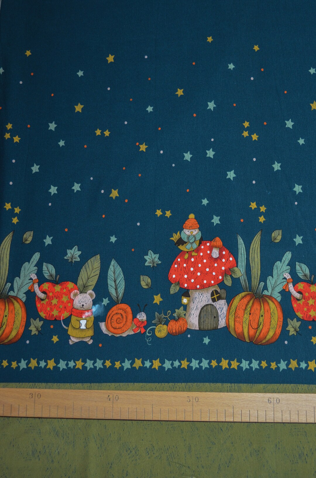 Jersey Fabric - Forest Friends (border, Panel) by HILCO - Etsy