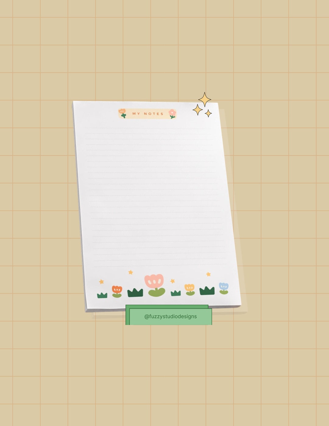 Cute Colorful Flowers Post-it Note Pads, 4x6 Notepad, Cute Notepad for ...