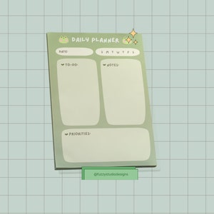 Cute Green Froggy Daily Planner Notes Post-it Note Pads, 4x6 Notepad ...