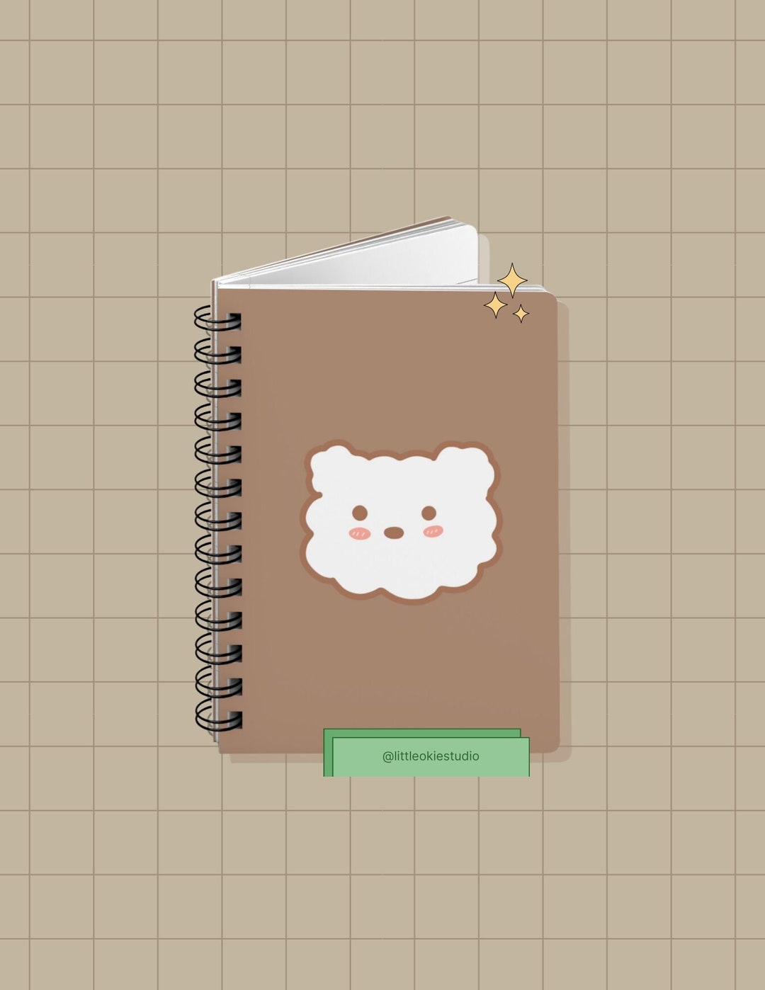 Simple Bear Kawaii Spiral Bound Journal, Cute Lined Notebook for School ...