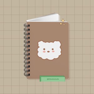 Simple Bear Kawaii Spiral Bound Journal, Cute Lined Notebook for School ...