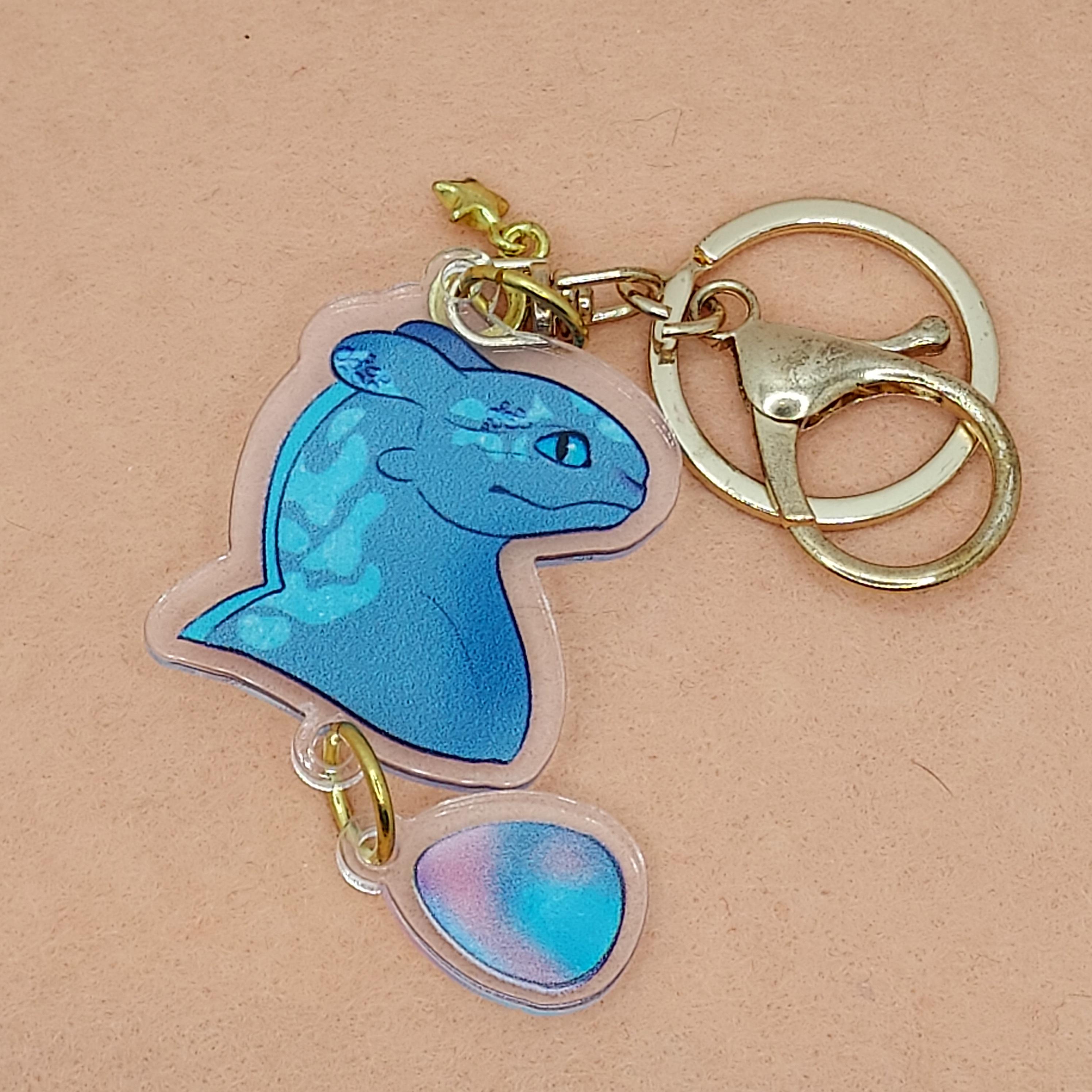 HTTYD - Linked Keychain | Light Fury & Night Fury - Double-sided - Two ...