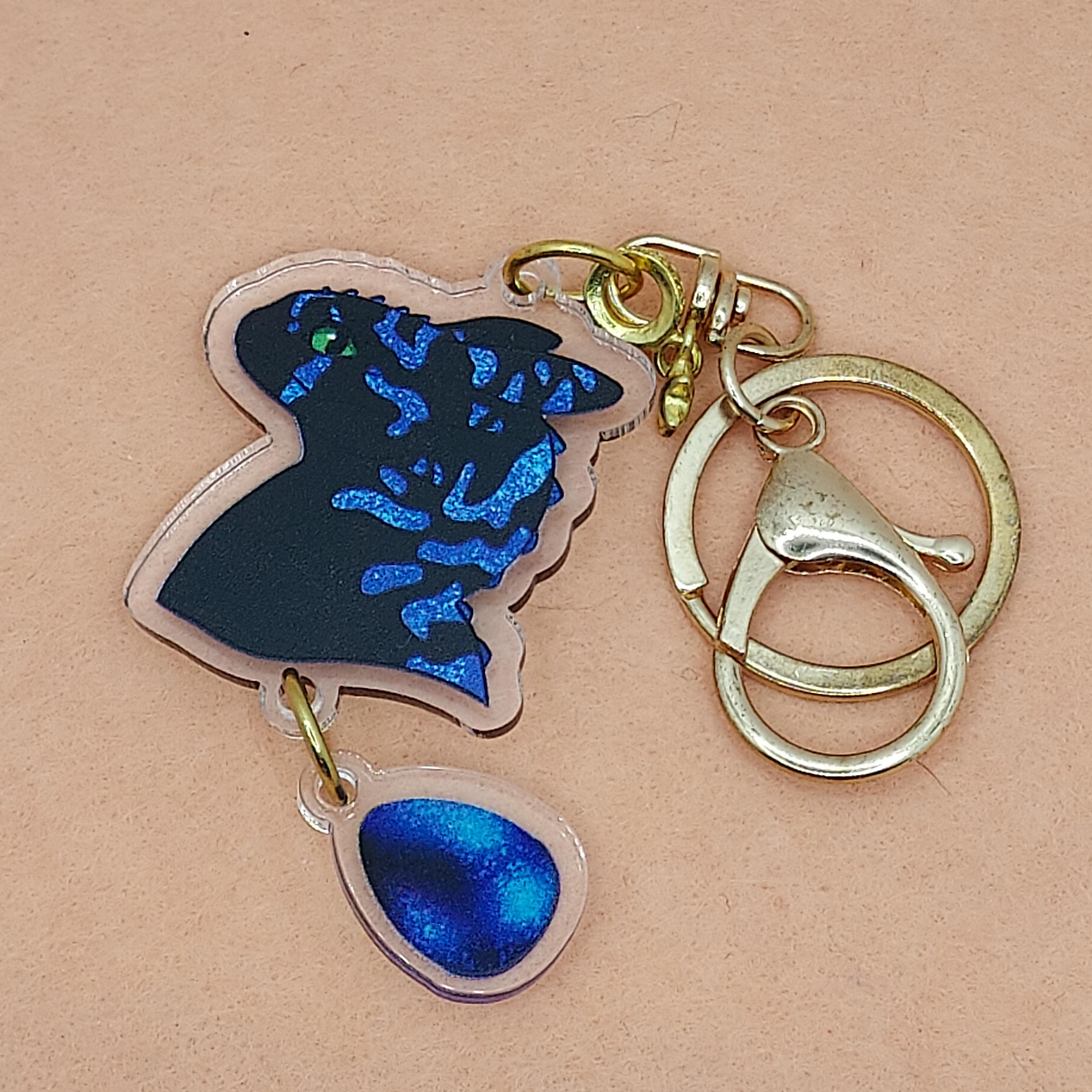 HTTYD - Linked Keychain | Light Fury & Night Fury - Double-sided - Two ...