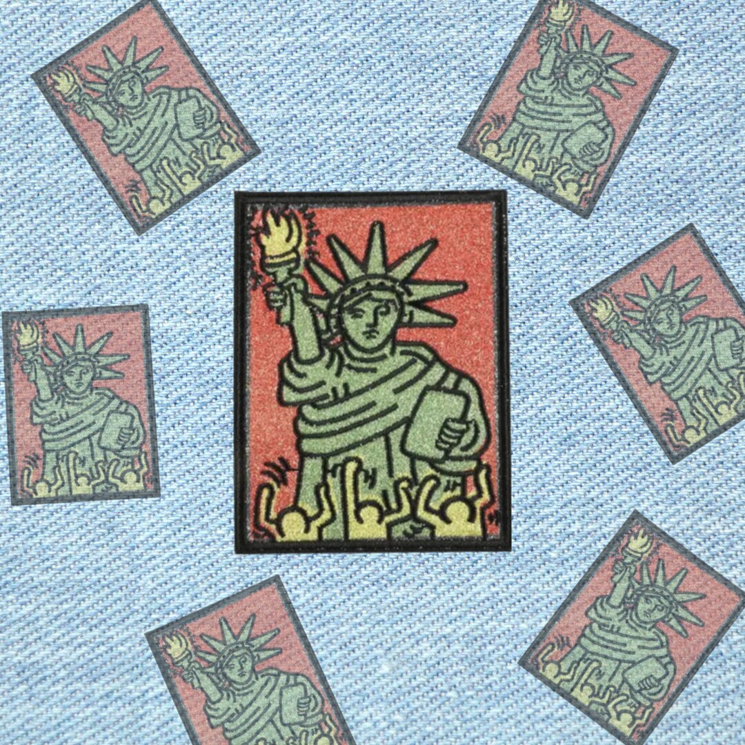 Keith Haring Statue of Liberty Embroidered Iron-on Patch - Etsy Australia