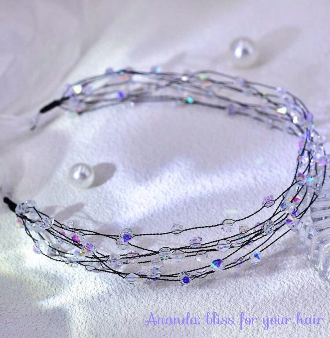 Luxury Embellished Crystal Gem Headband, Decor Hanging Stones - Etsy