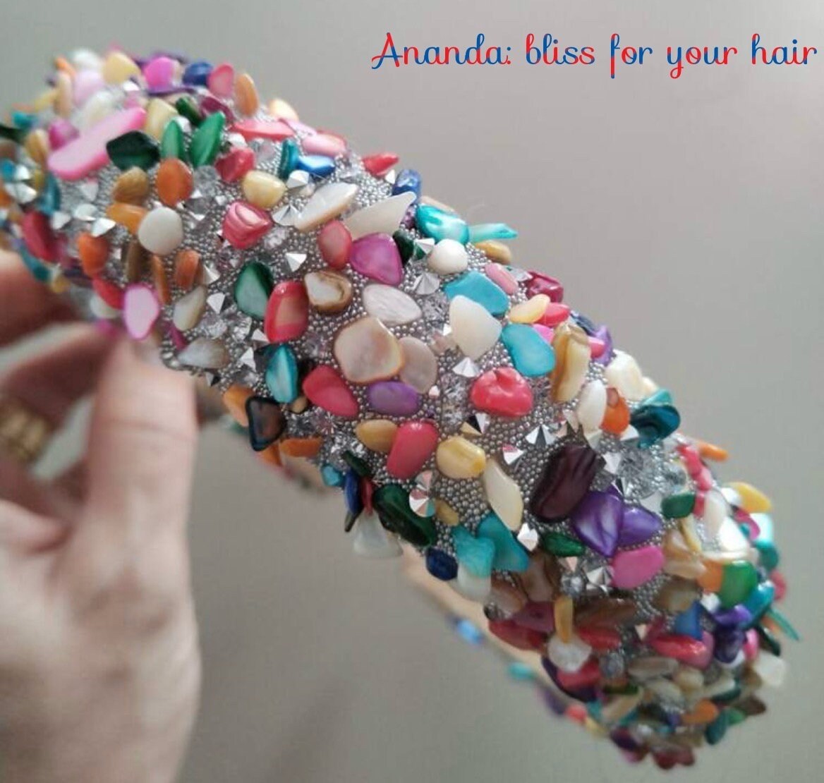 Wide Elegant Multicolour Crystal Rhinestone Embellished Antislip ...