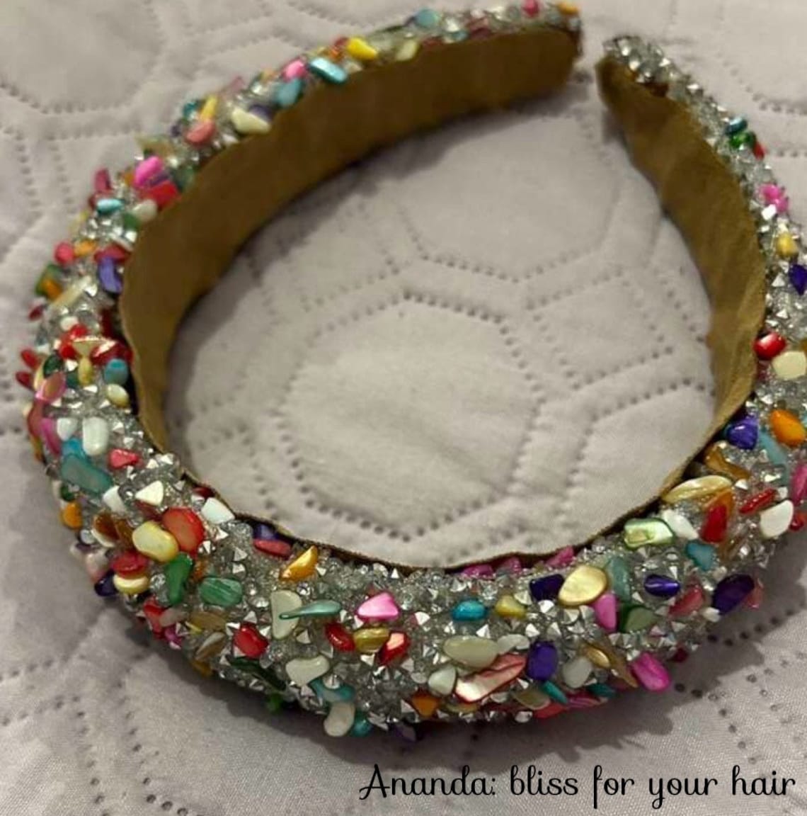 Wide Elegant Multicolour Crystal Rhinestone Embellished Antislip ...