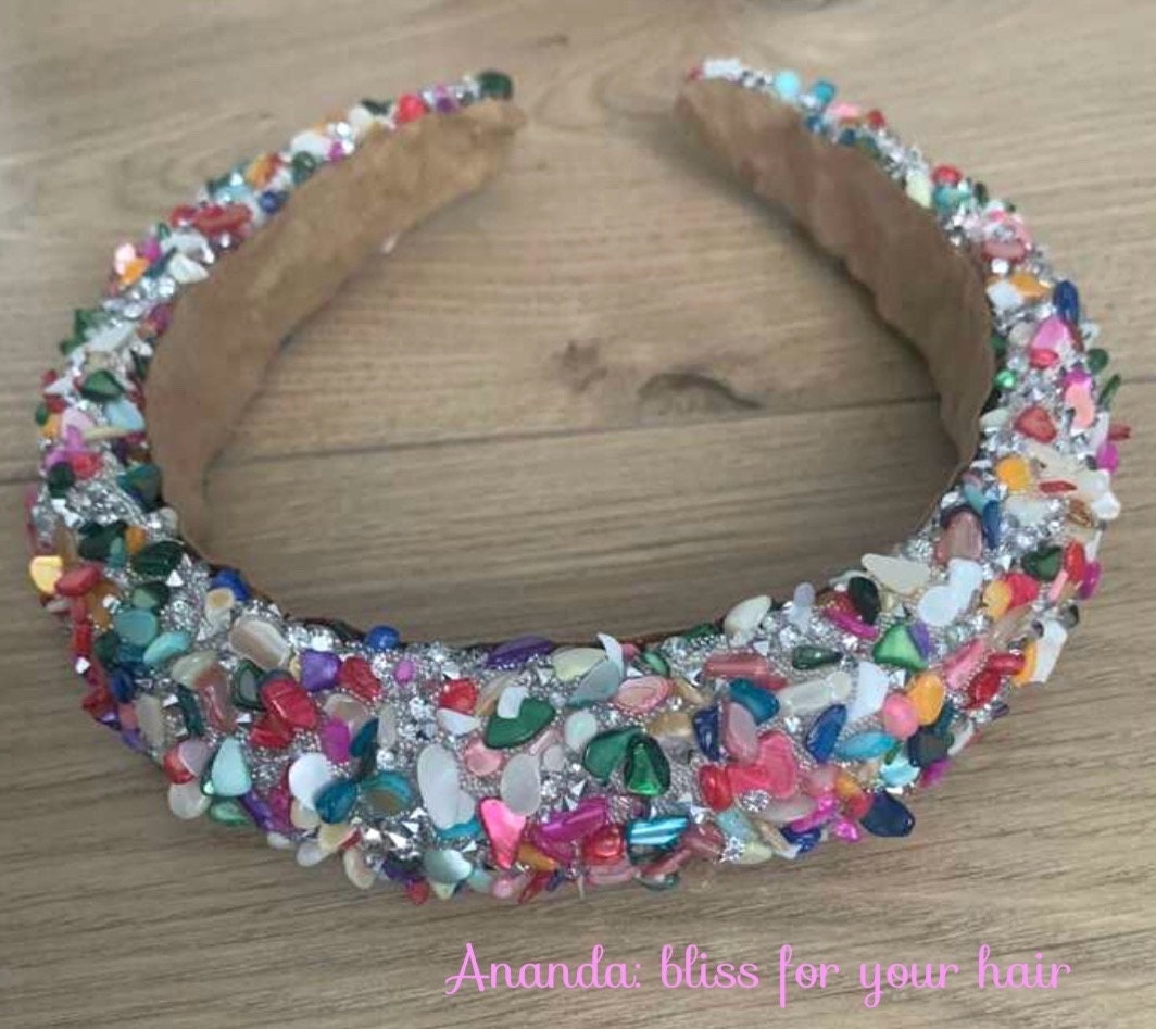 Wide Elegant Multicolour Crystal Rhinestone Embellished Antislip ...