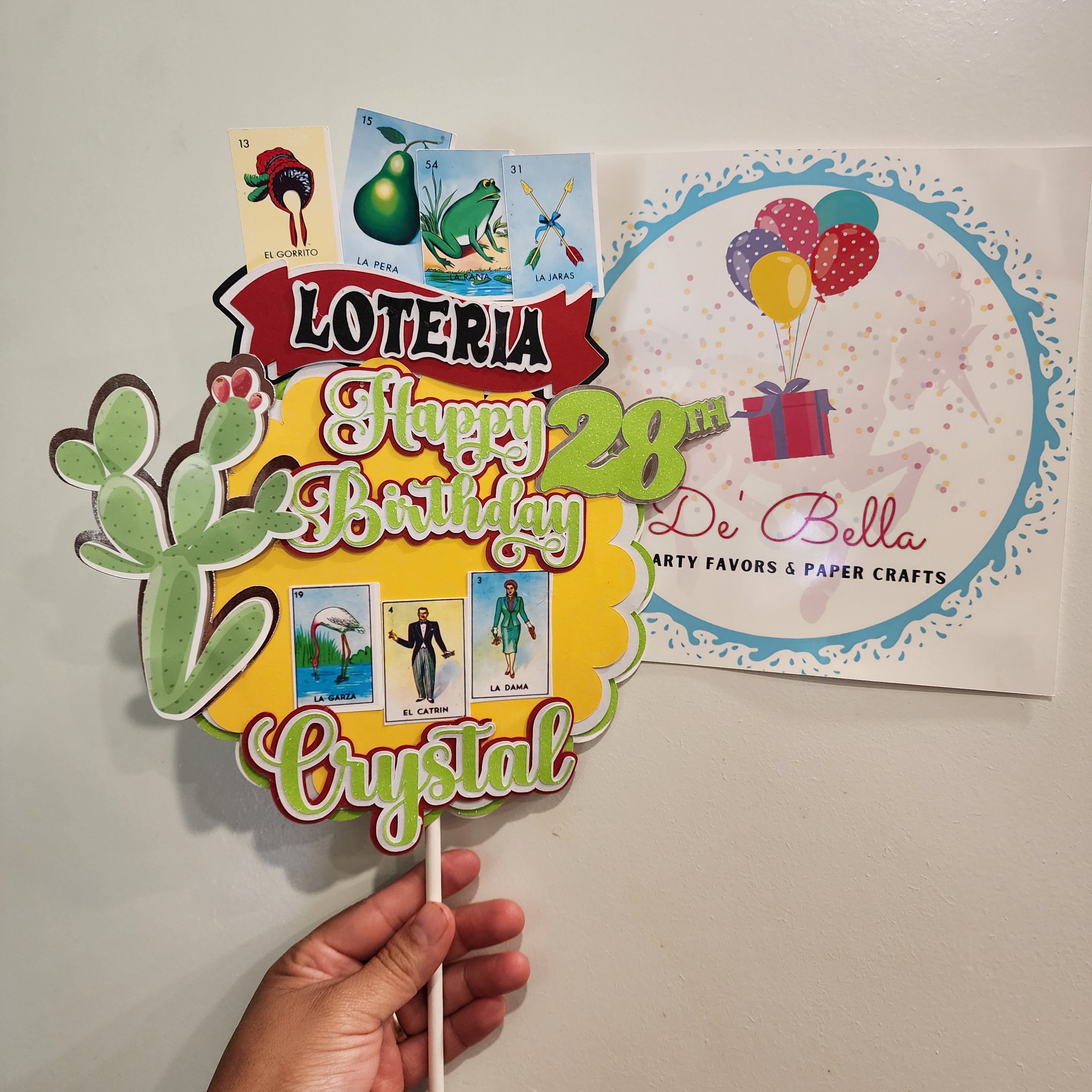 Loteria Mexicana Cake Topper, Mexican Lottery Theme Birthday, the Lady ...