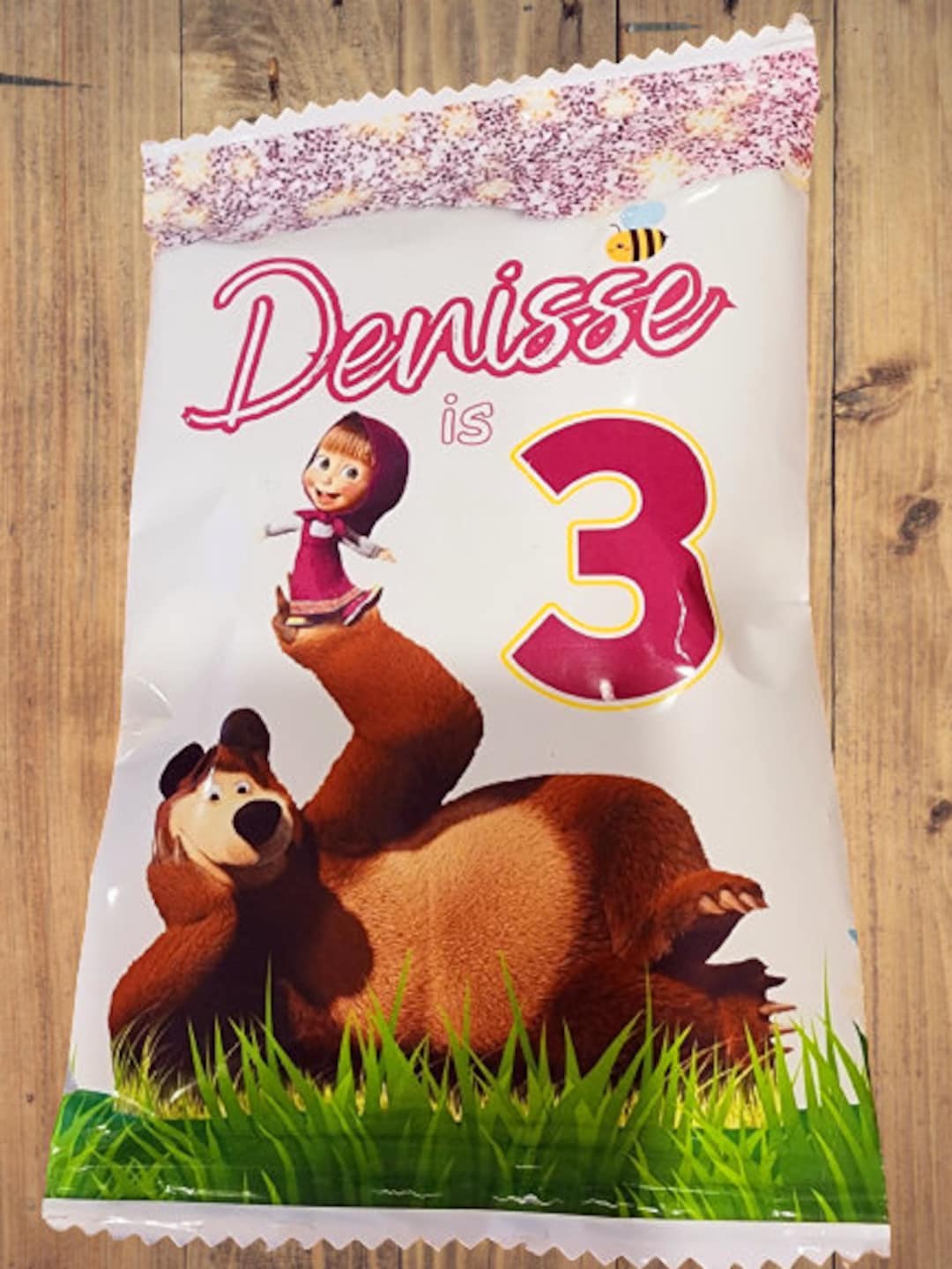 Masha and the Bear Birthday Party Favors Chip Bag Labels - Etsy