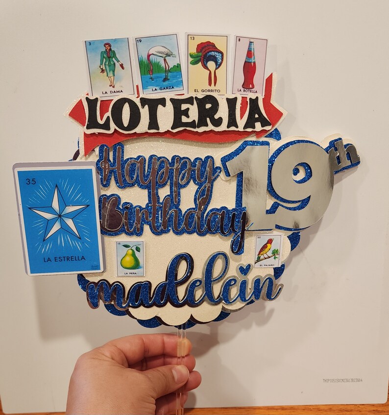 Loteria Mexicana Cake Topper, Mexican Lottery Theme Birthday, the Lady ...