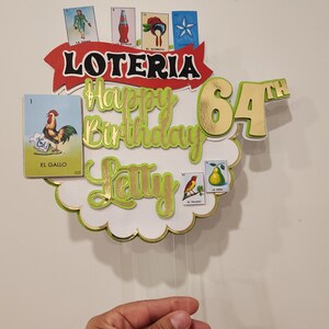 Loteria Mexicana Cake Topper, Mexican Lottery Theme Birthday, the Lady ...