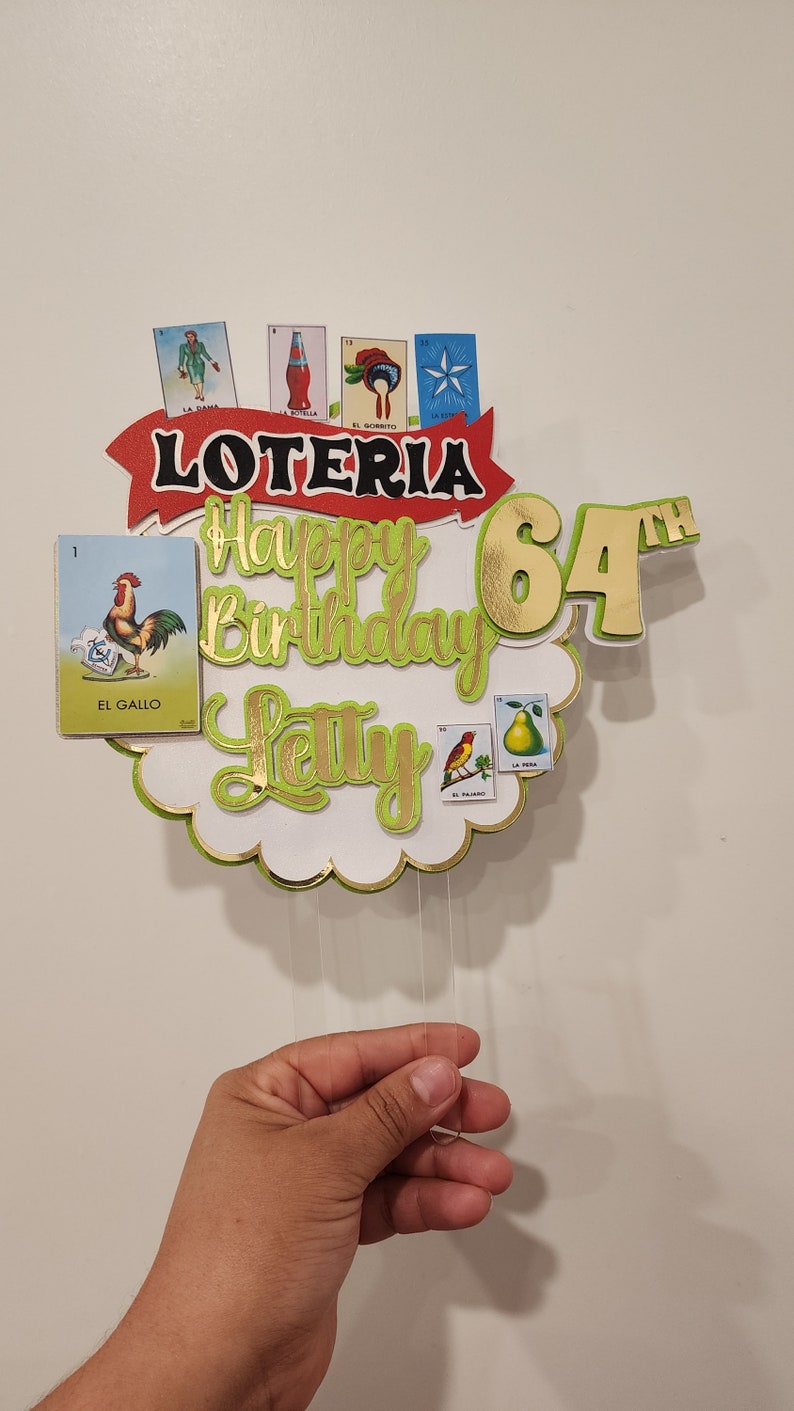 Loteria Mexicana Cake Topper, Mexican Lottery Theme Birthday, the Lady ...