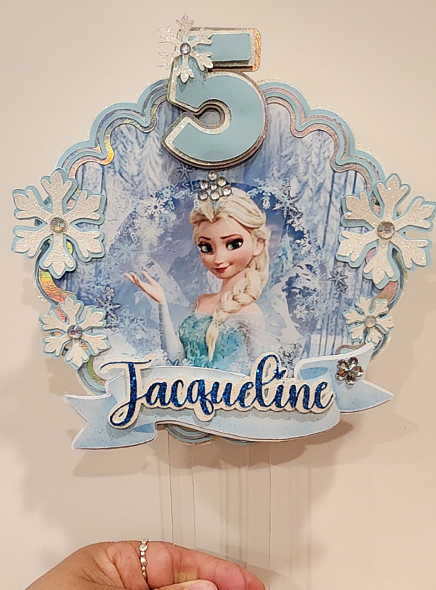 Frozen Cake Topper, Birthday Theme Party Frozen and Elsa, Olaf Birthday ...