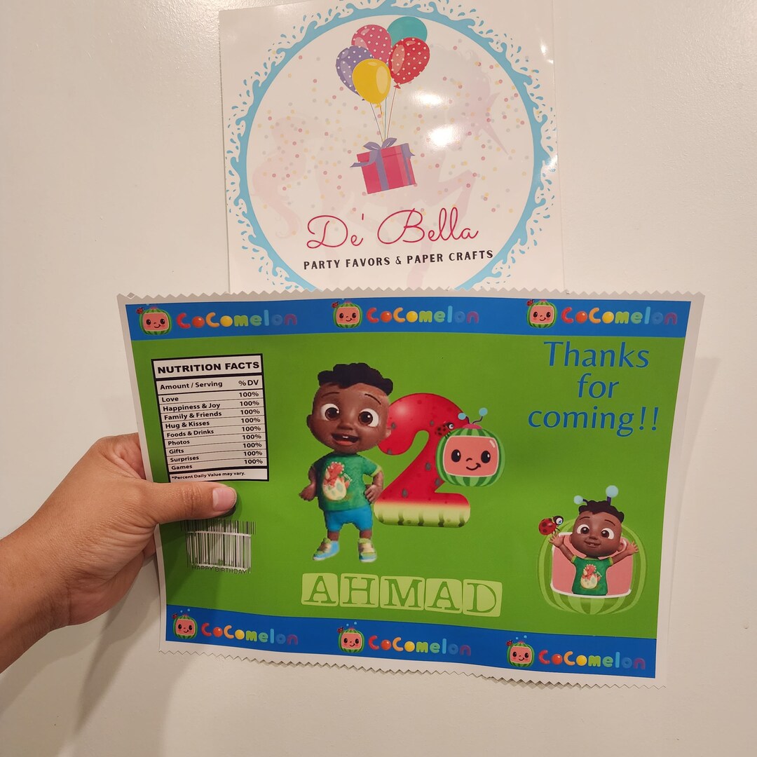 Cocomelon Personalized Chip Bag Labels ONLY Party Favors - Etsy