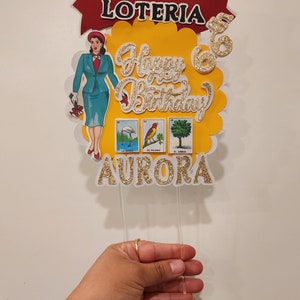 Loteria Mexicana Cake Topper, Mexican Lottery Theme Birthday, the Lady ...