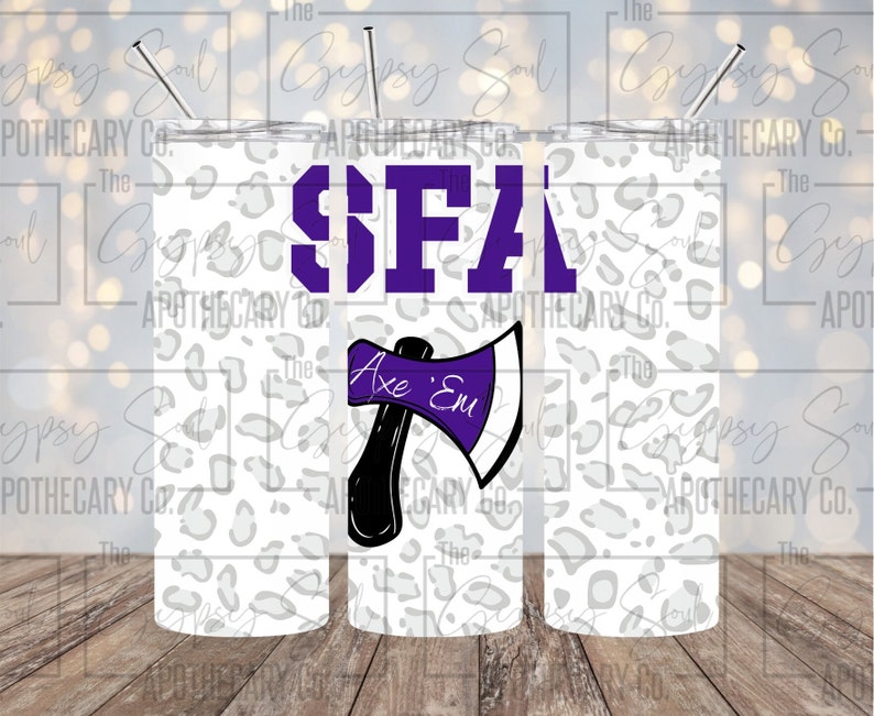SFA Axe 'em - Grey Leopard Print - PNG - Etsy