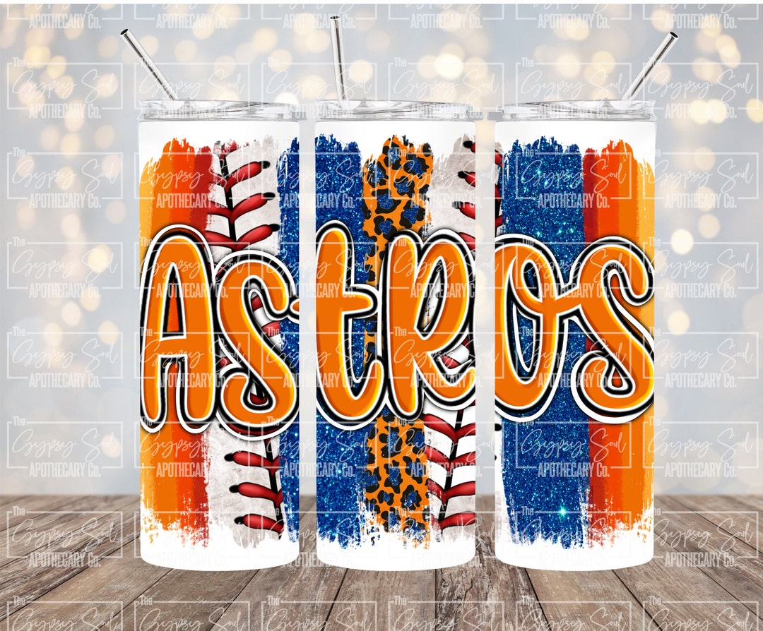 Astros Brushstrokes Sublimation Tumbler - Etsy