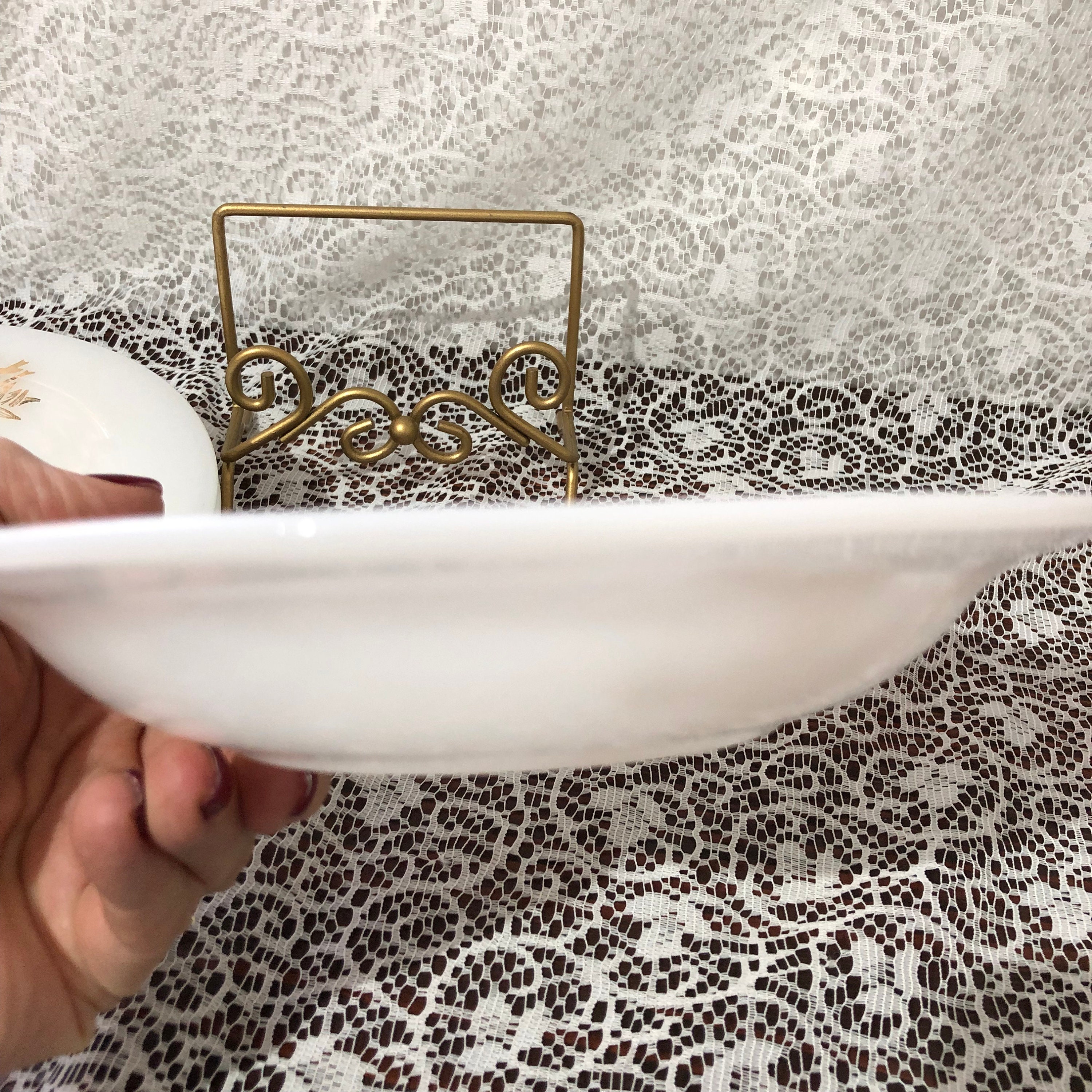 Federal Glass Milk Glass Bowls. Set of 4. Golden Glory Pattern. Vintage ...