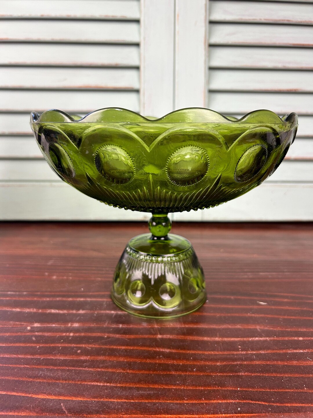 Vintage Bartlett Collins Scalloped Edge Compote Bowl. Saint Genevieve ...