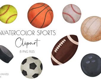 Watercolor Sports - Etsy