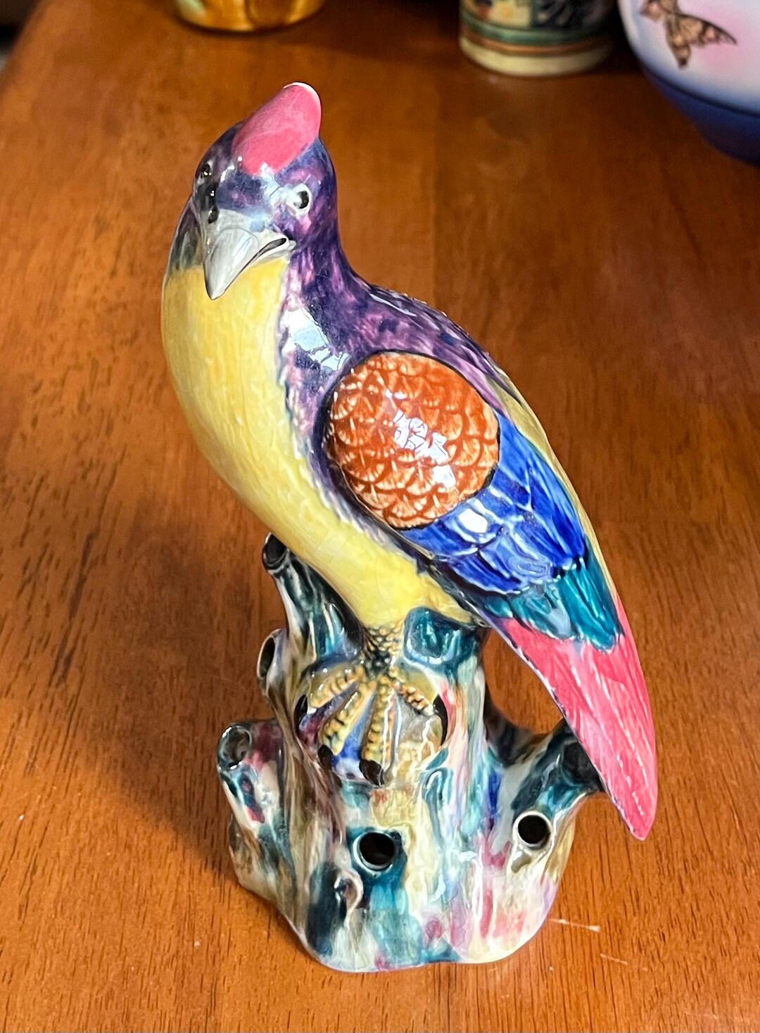 Vintage Made in England Ceramic Bird Flower Frog - Etsy