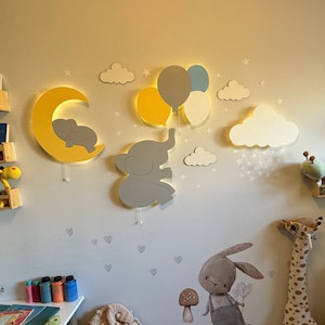 Baby Lamp Set, Nursery Night Light, Baby Room Decor, Cloud Lamp ...