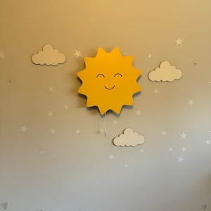 Sun Night Light, Sun Lamp, Baby Room Lamp, Nursery Decor, Kids Wall ...