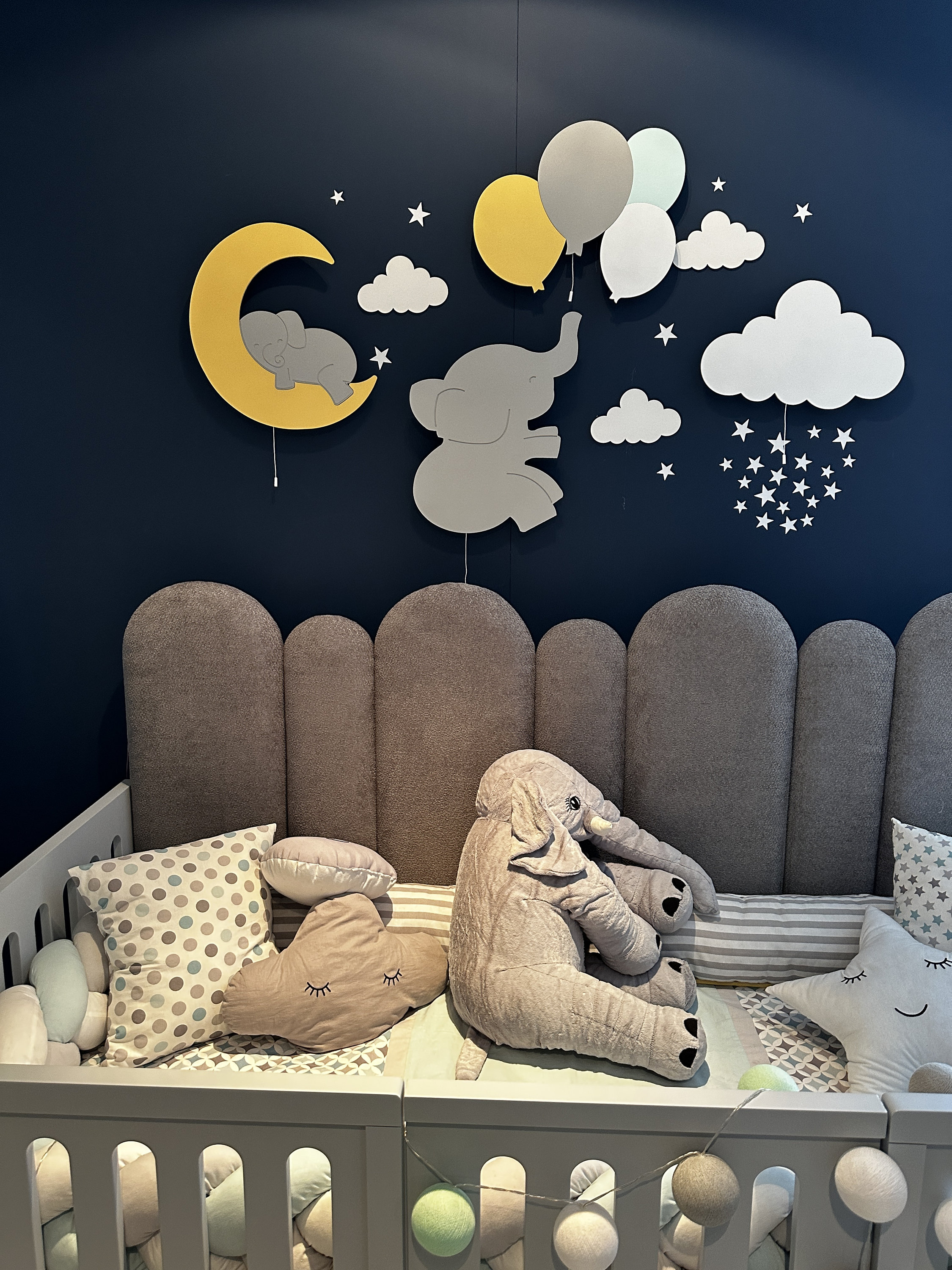 Set of 4 Baby Room Lamp, Nursery Night Light, Nursery Wall Art, Cloud ...