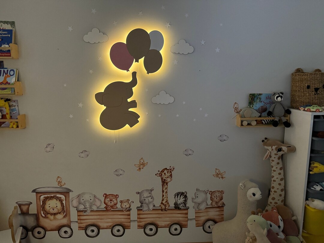 Nursery Night Light Set, Baby Room Decor, Nursery Lighting, Baby Room ...