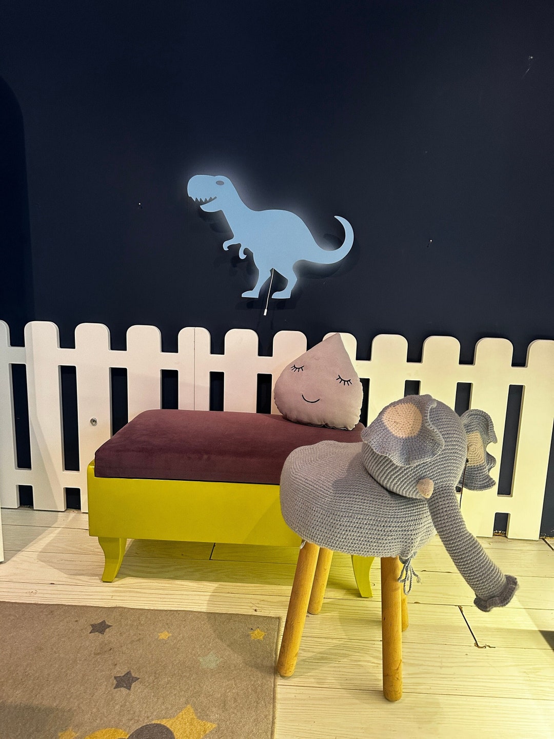 Safari Night Light Set, Giraffe Light, Elephant Light, Dinosaur Lamp ...