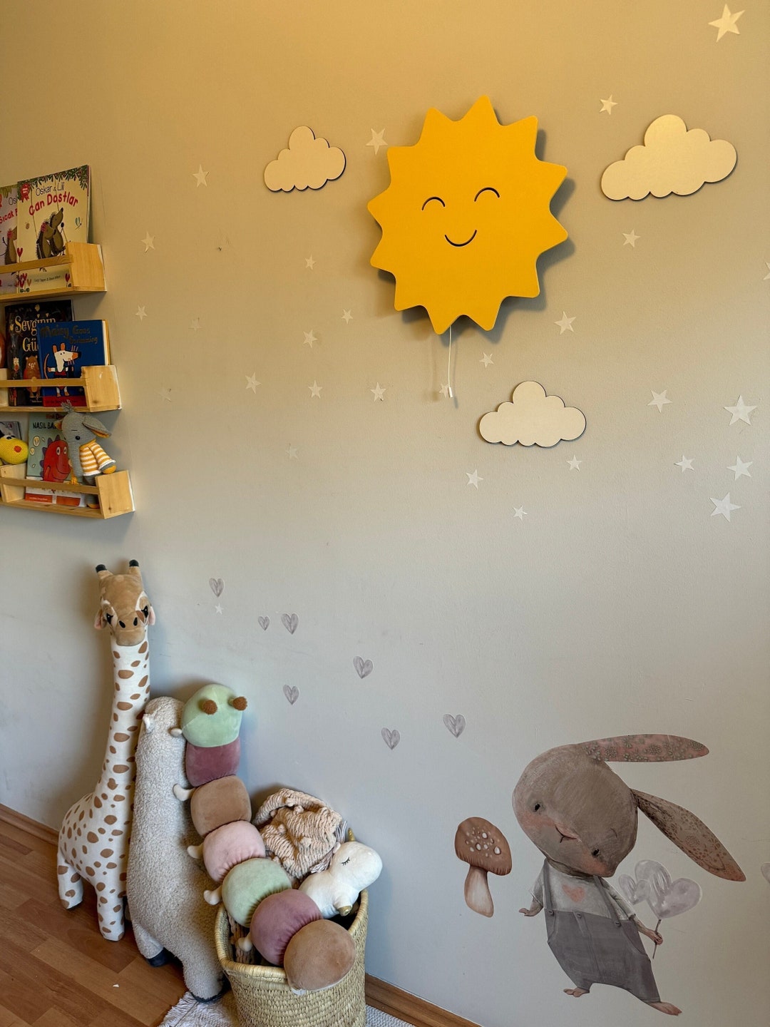 Sun Night Light, Sun Lamp, Baby Room Lamp, Nursery Decor, Kids Wall ...